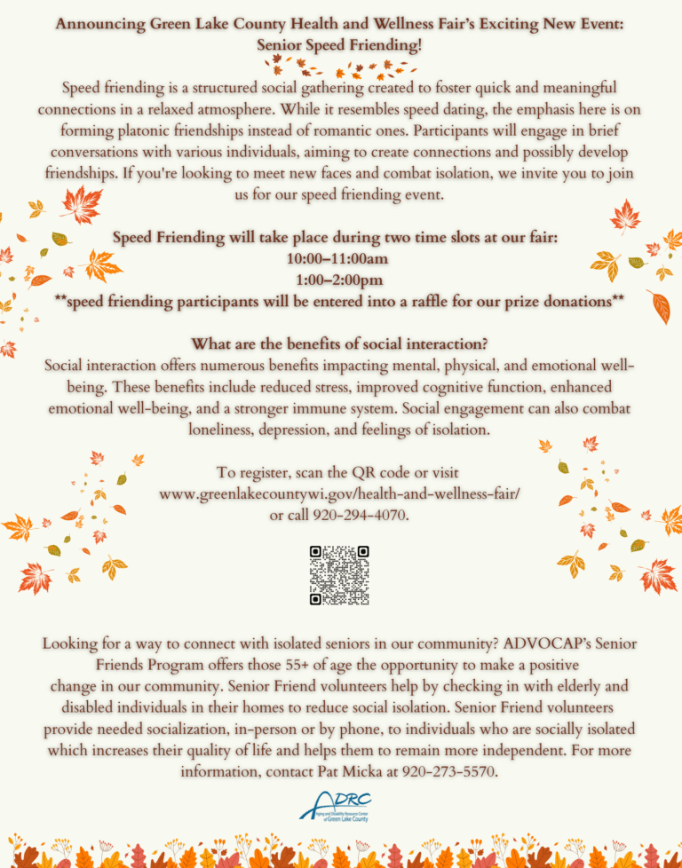 Health & Human Services - Aging/Long Term Care Unit - Green Lake County, WI